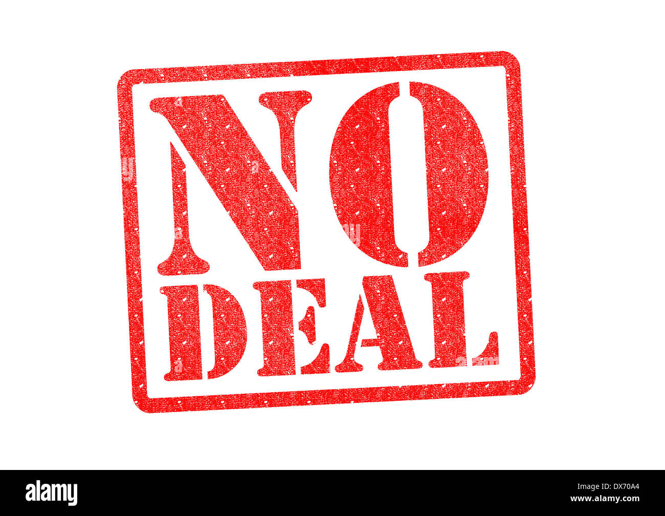 NO DEAL Rubber Stamp over a white background Stock Photo - Alamy