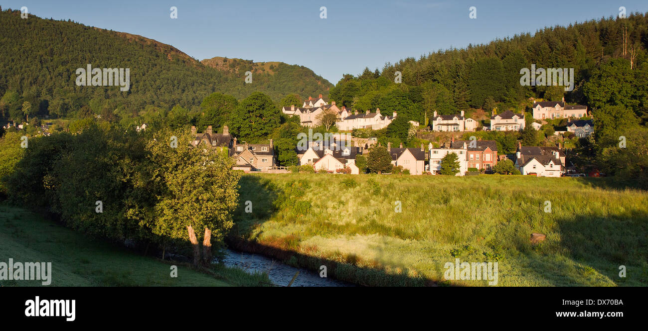 Photograph of the town of Trefriw in Conwy Valley in Snowdonia region ...