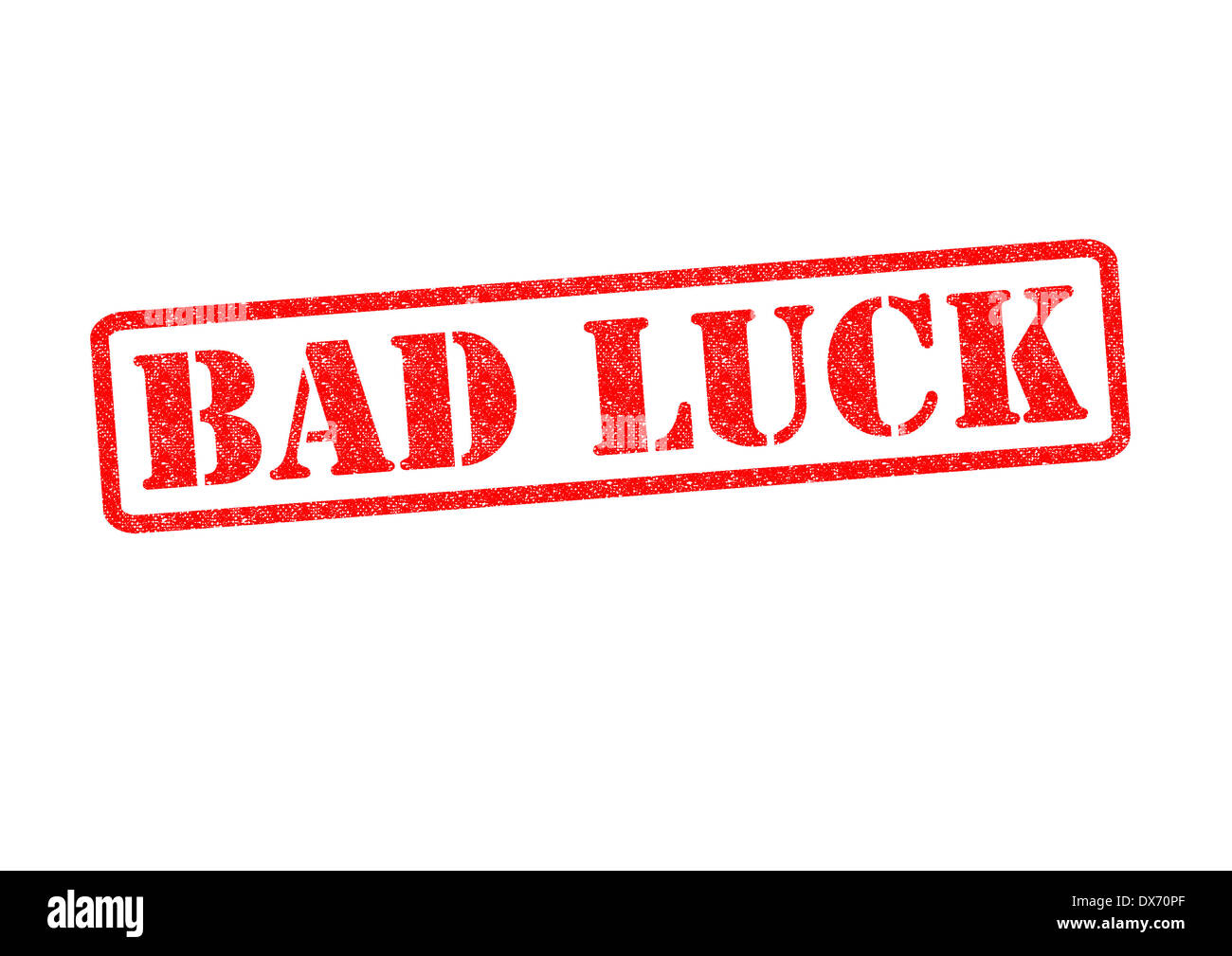 BAD LUCK Rubber Stamp over a white background Stock Photo - Alamy