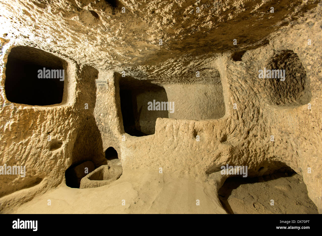 Saraphane Winery, Kaymakli Underground City, Cappadocia, Turkey Stock ...