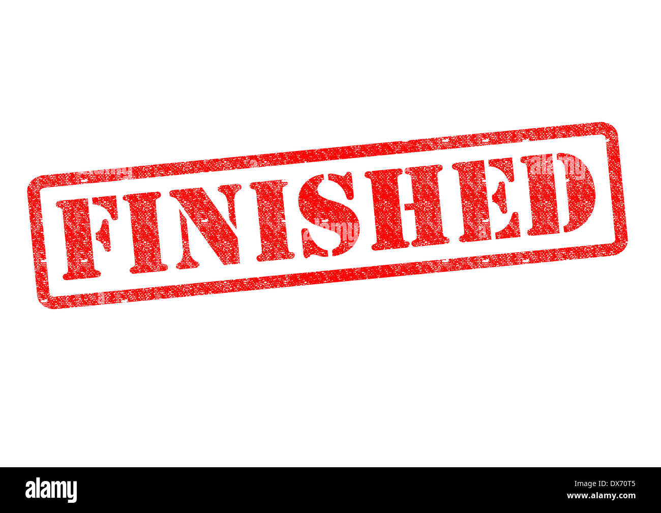 FINISHED Rubber Stamp over a white background Stock Photo - Alamy