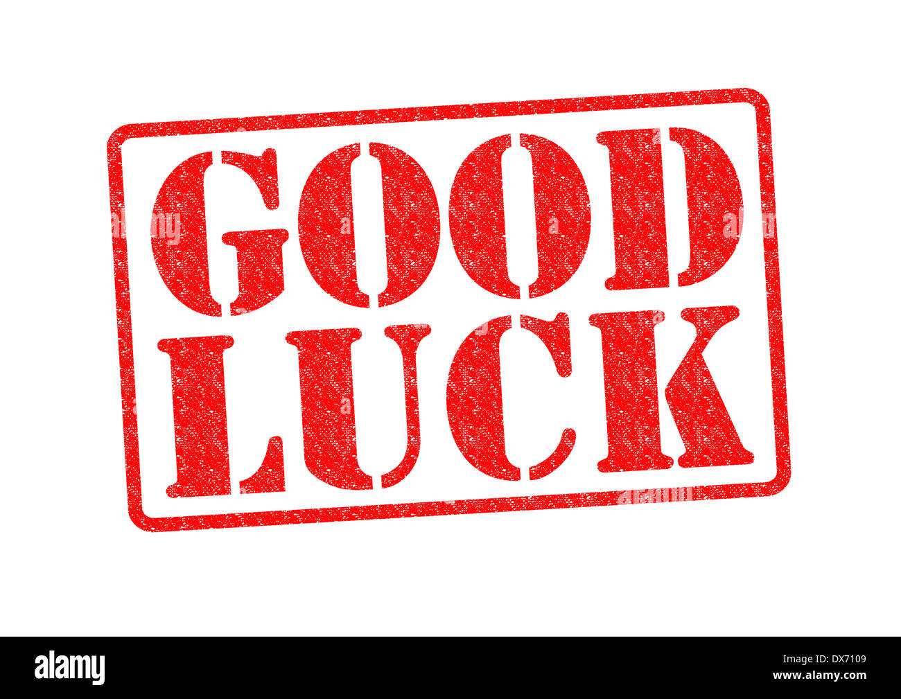 GOOD LUCK Rubber Stamp over a white background Stock Photo - Alamy