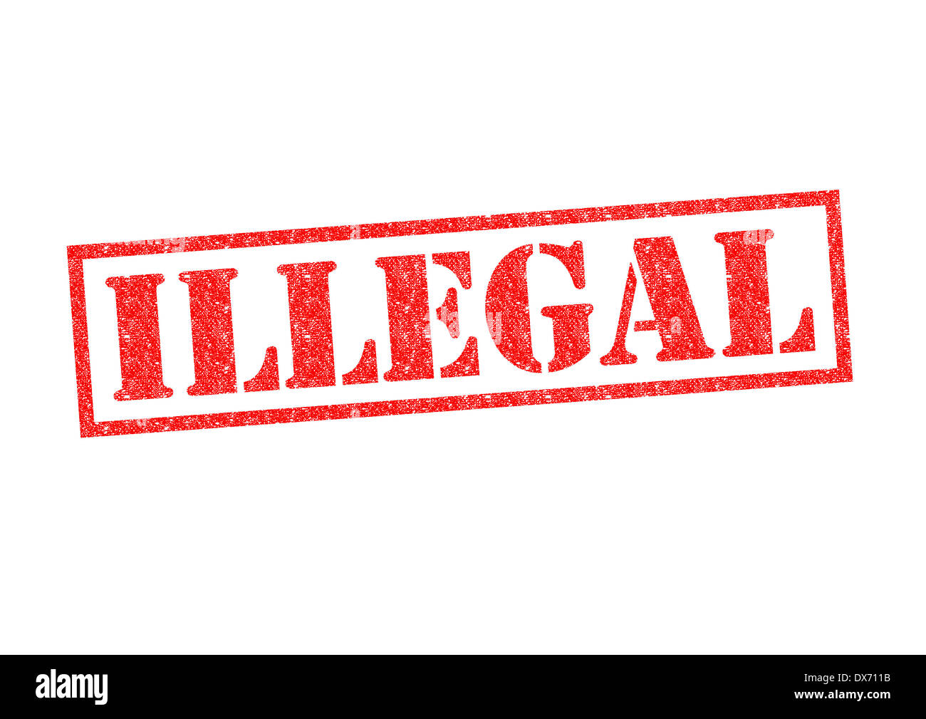 ILLEGAL Rubber Stamp over a white background Stock Photo - Alamy