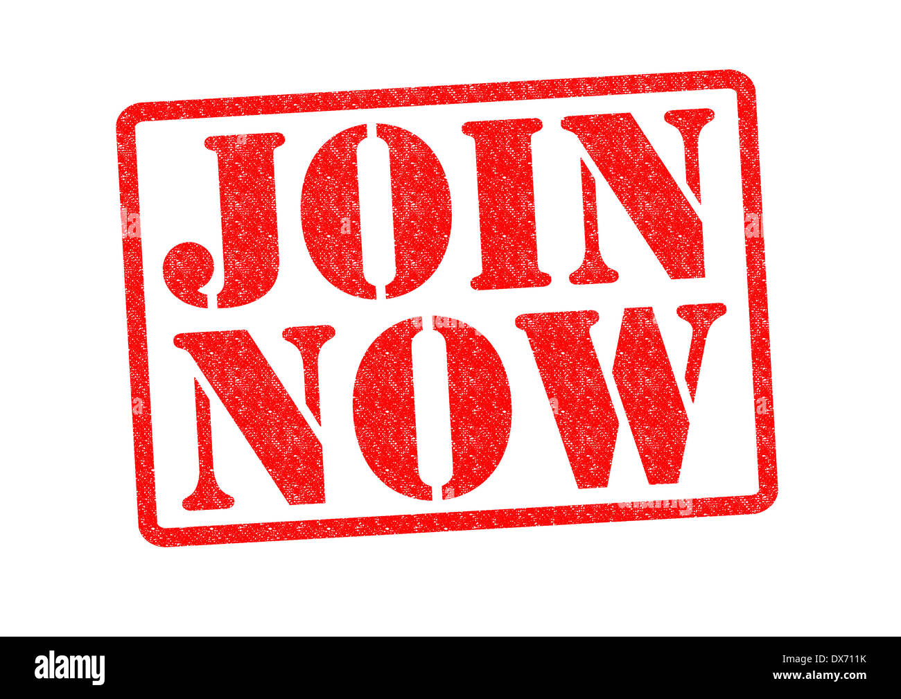 JOIN NOW Rubber Stamp over a white background Stock Photo - Alamy