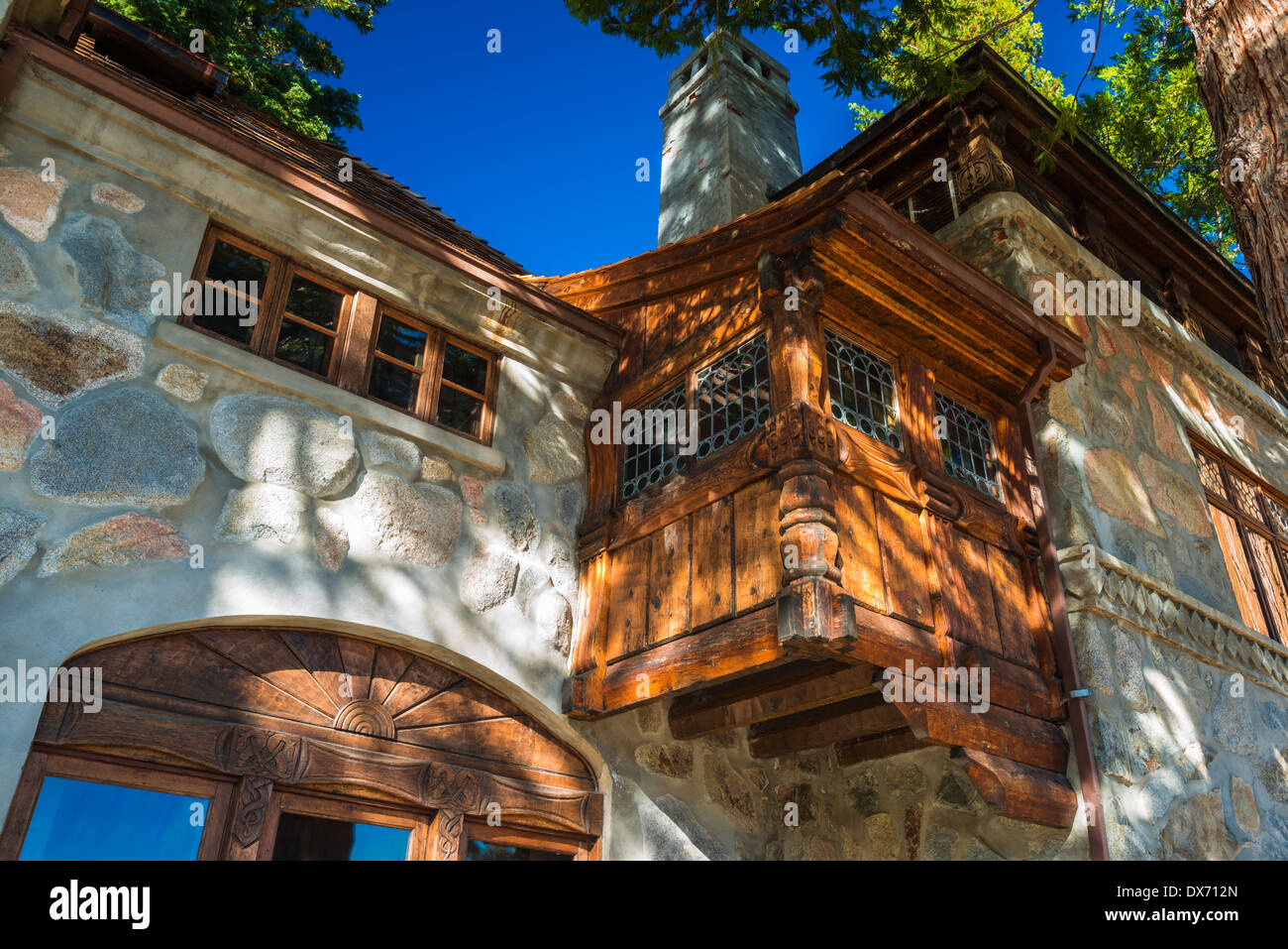 Exterior detail at Vikingsholm castle, Emerald Bay State Park, Lake ...