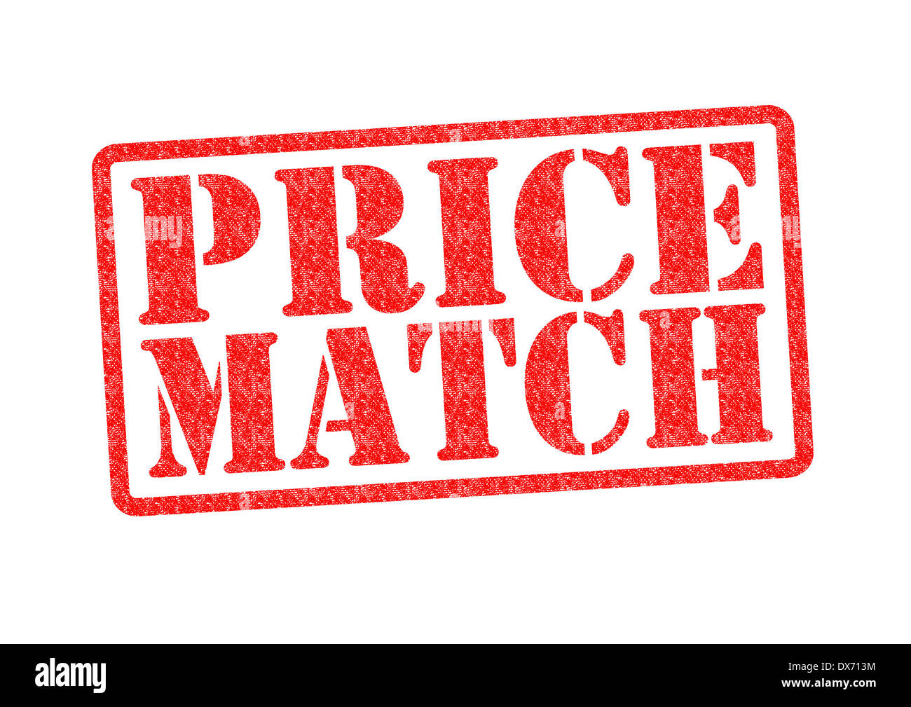 PRICE MATCH Rubber Stamp over a white background Stock Photo - Alamy