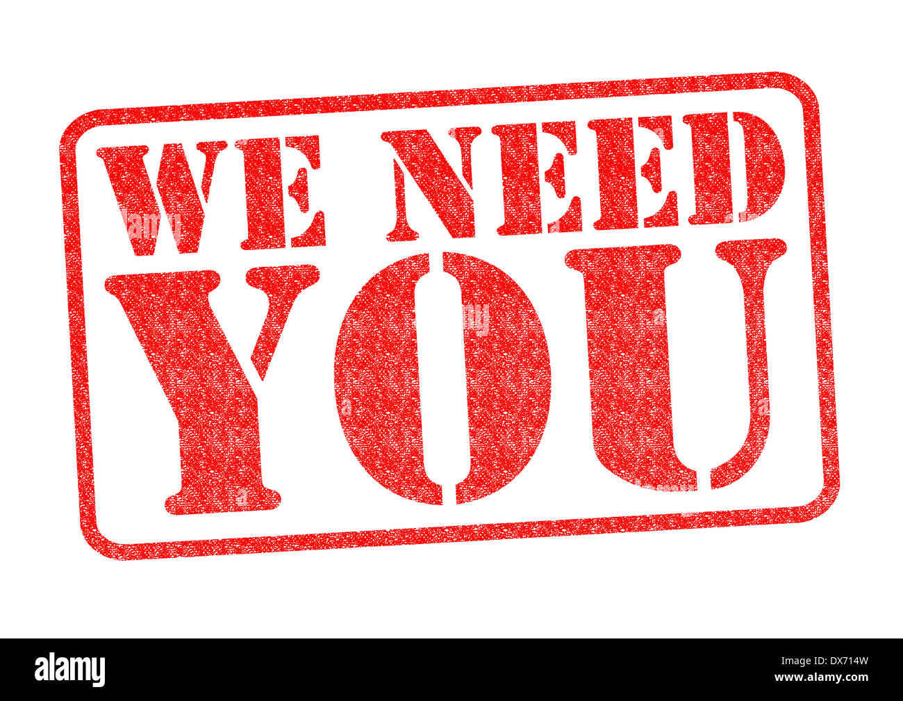 WE NEED YOU Rubber Stamp over a white background Stock Photo - Alamy