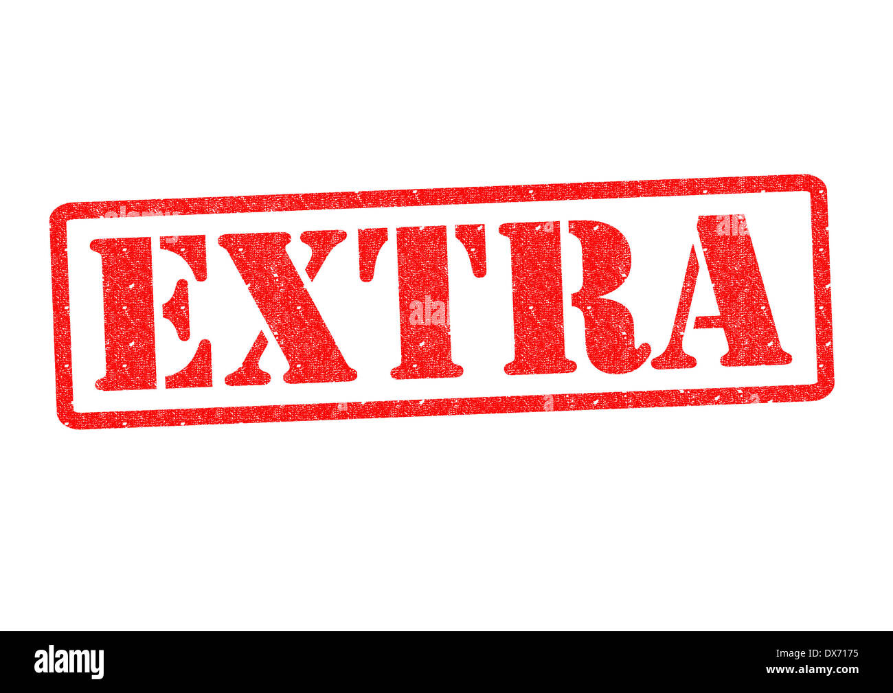 EXTRA Rubber Stamp over a white background Stock Photo - Alamy