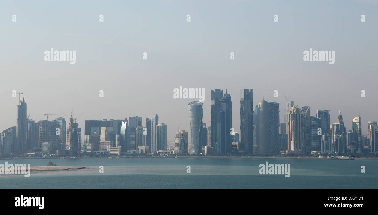 The skyline of Doha, Qatar Stock Photo - Alamy