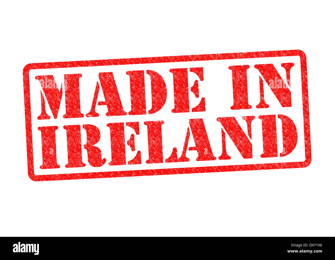 MADE IN IRELAND Rubber Stamp over a white background Stock Photo - Alamy