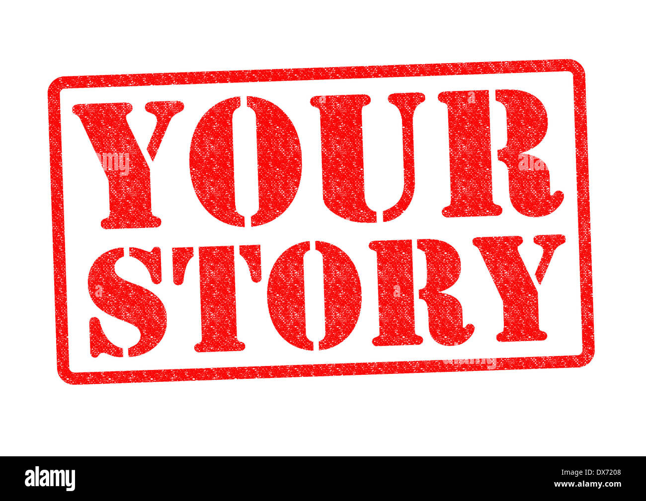 YOUR STORY Rubber Stamp over a white background Stock Photo - Alamy