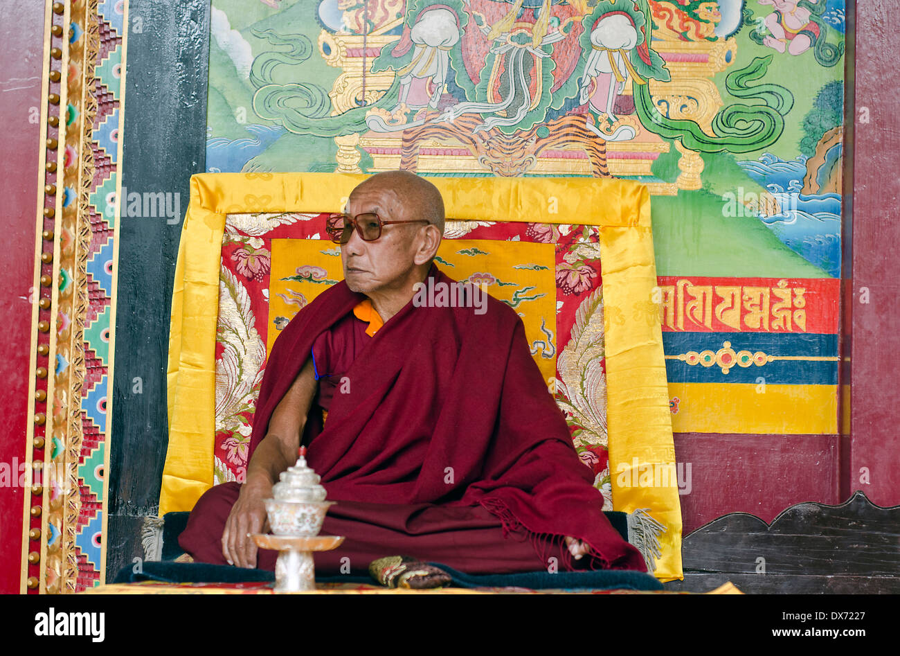 Buddhist lama ,Boudnath ,Kathmandu Stock Photo - Alamy