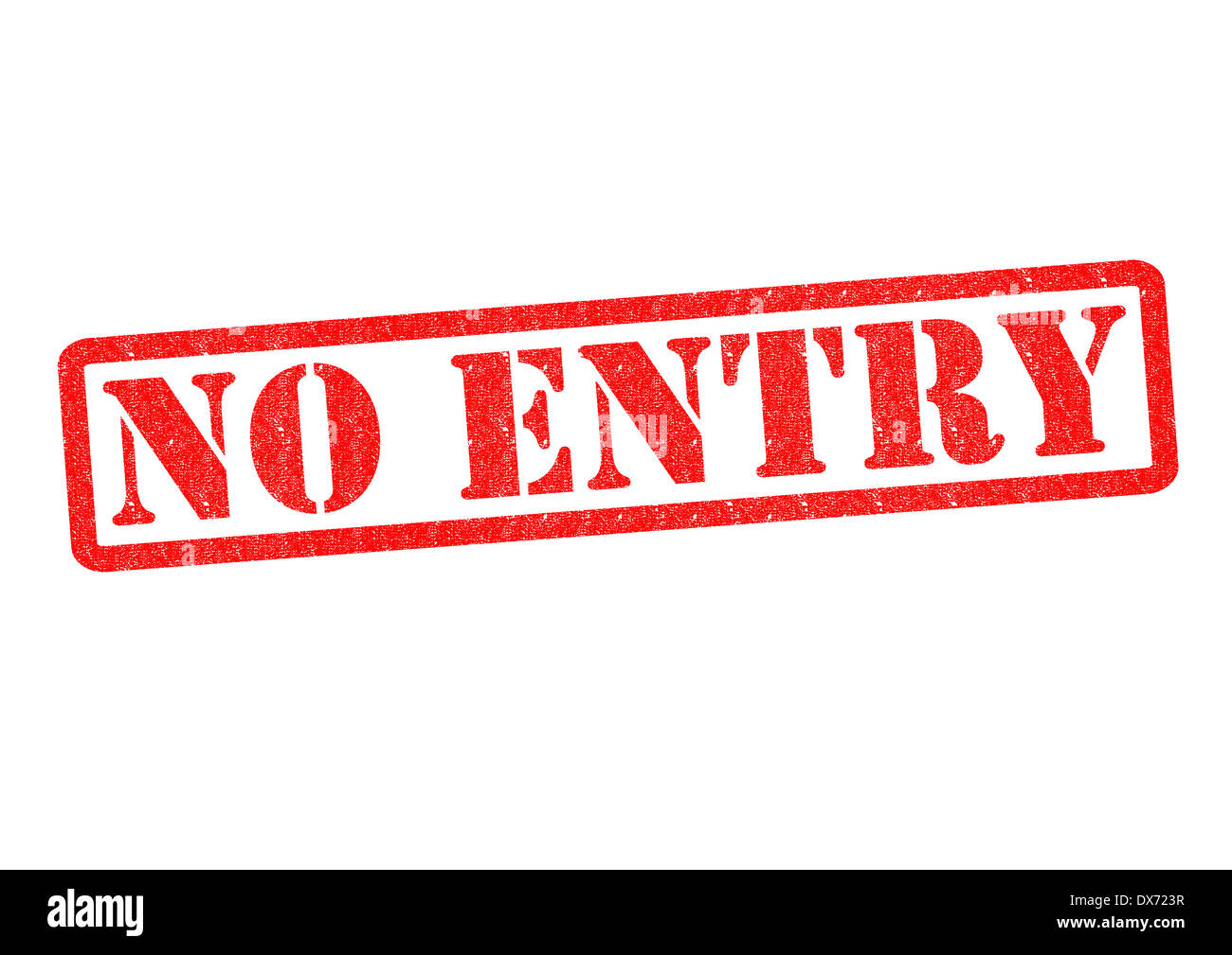 NO ENTRY Rubber Stamp over a white background Stock Photo - Alamy
