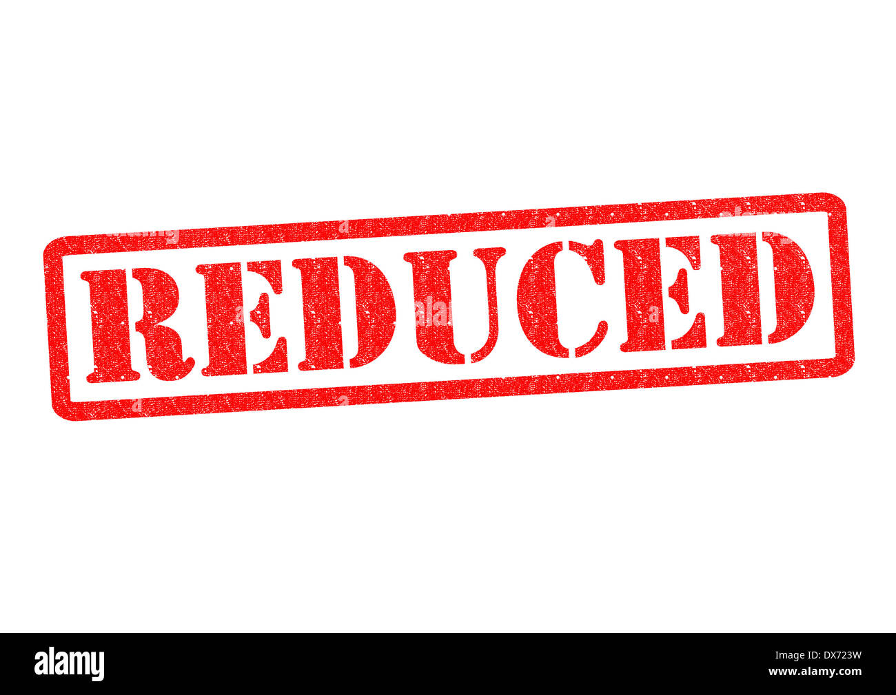 REDUCED Rubber Stamp over a white background Stock Photo - Alamy