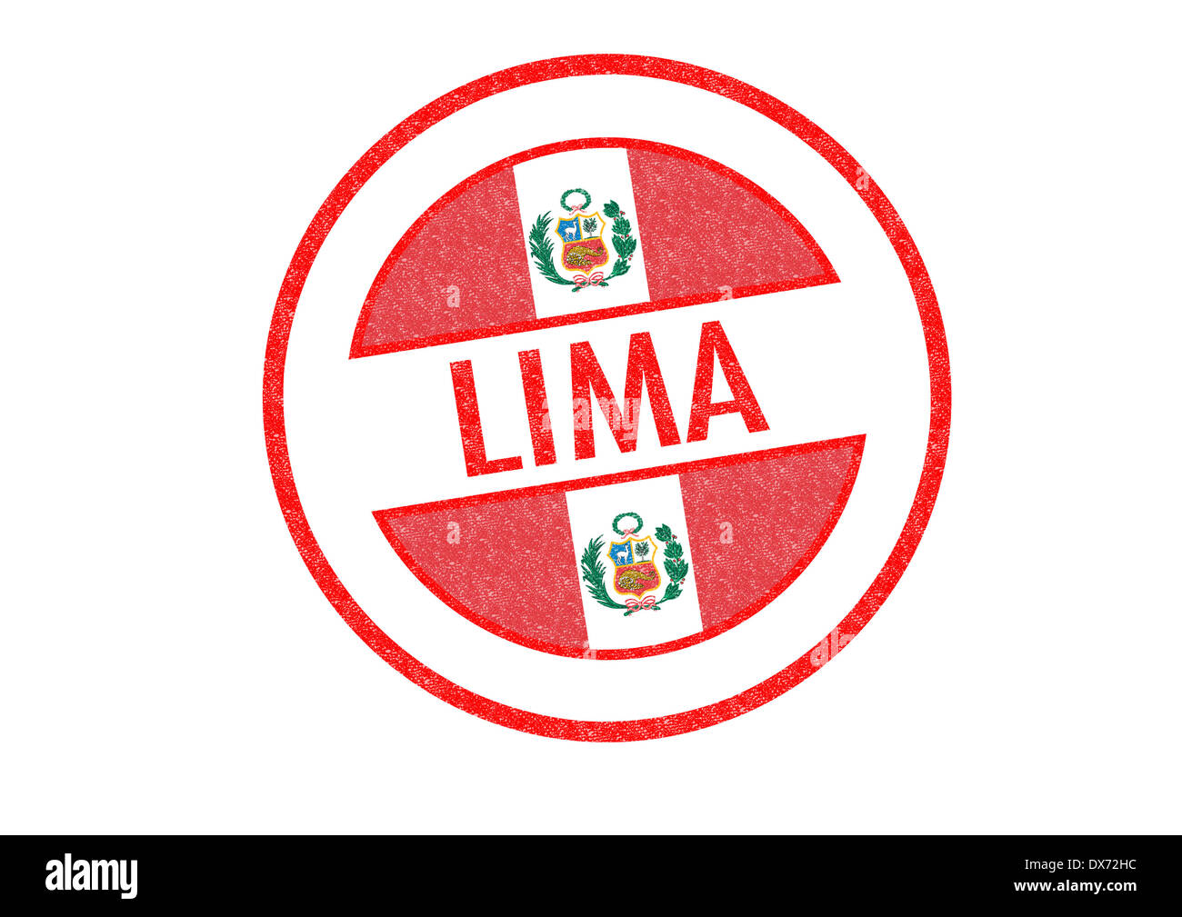Passport-style LIMA rubber stamp over a white background Stock Photo ...