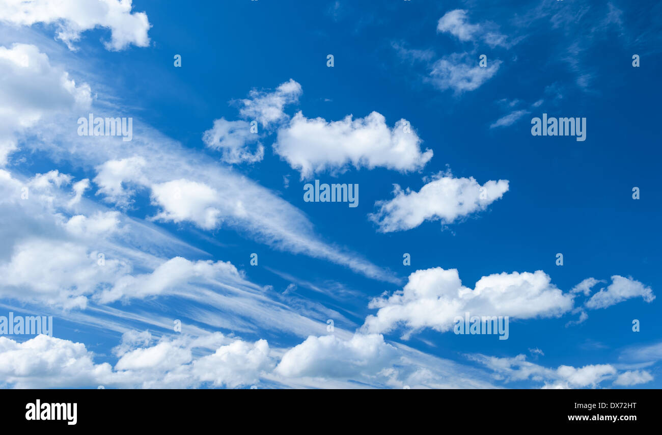 dramatic blue sky with beautiful clouds Stock Photo - Alamy