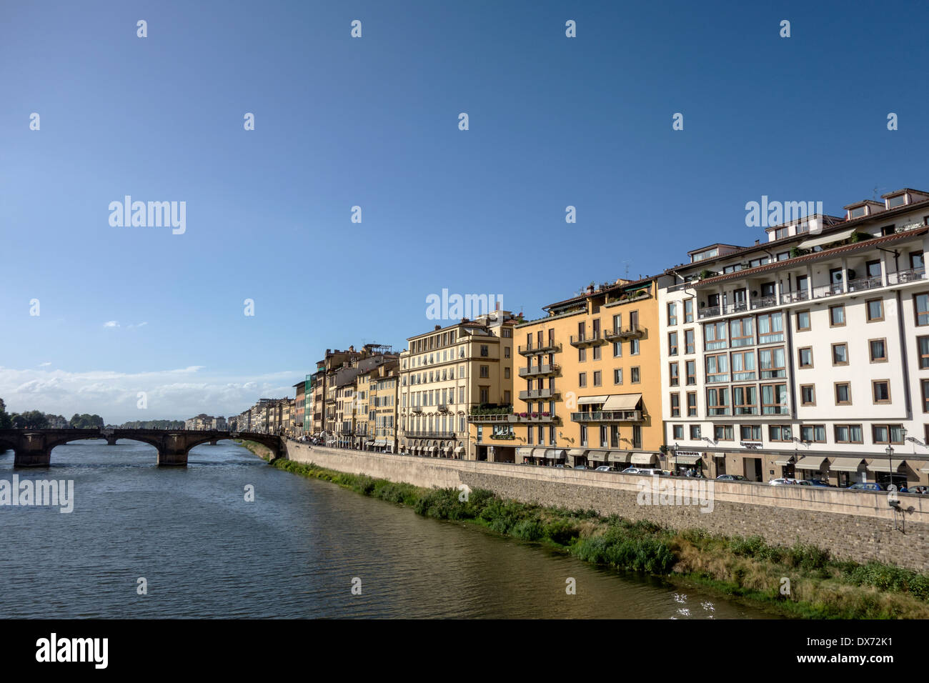 Medieval buildings by the river Arno, Florence, Italy Stock Photo - Alamy