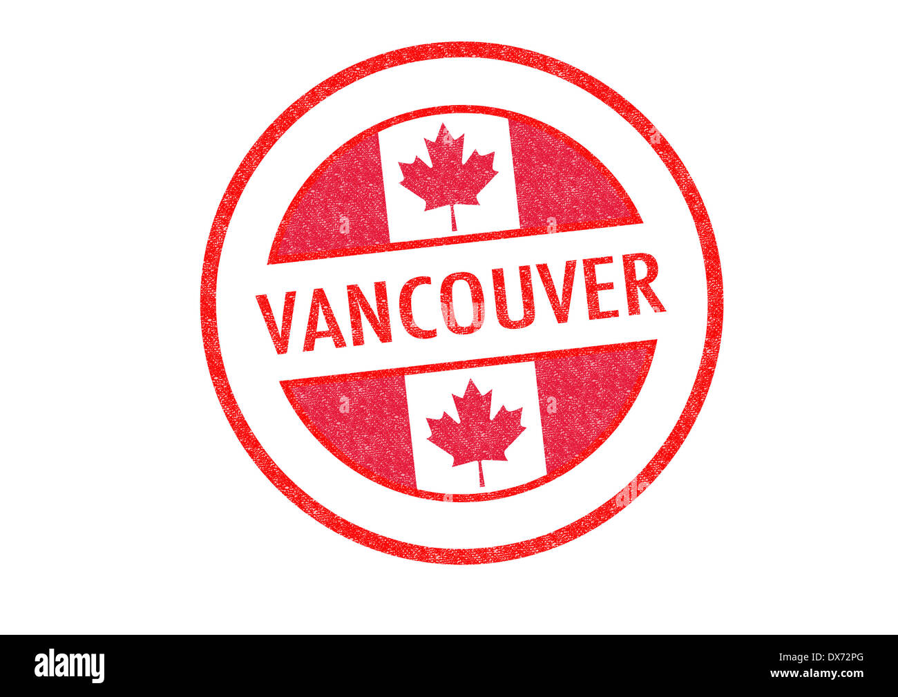 Passport-style VANCOUVER rubber stamp over a white background Stock ...
