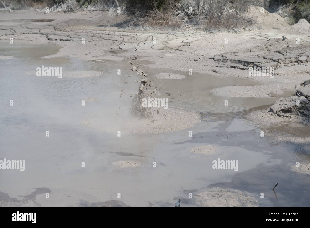Wai-O-Tapu Thermal Wonderland. Boiling Mud Pool Stock Photo - Alamy