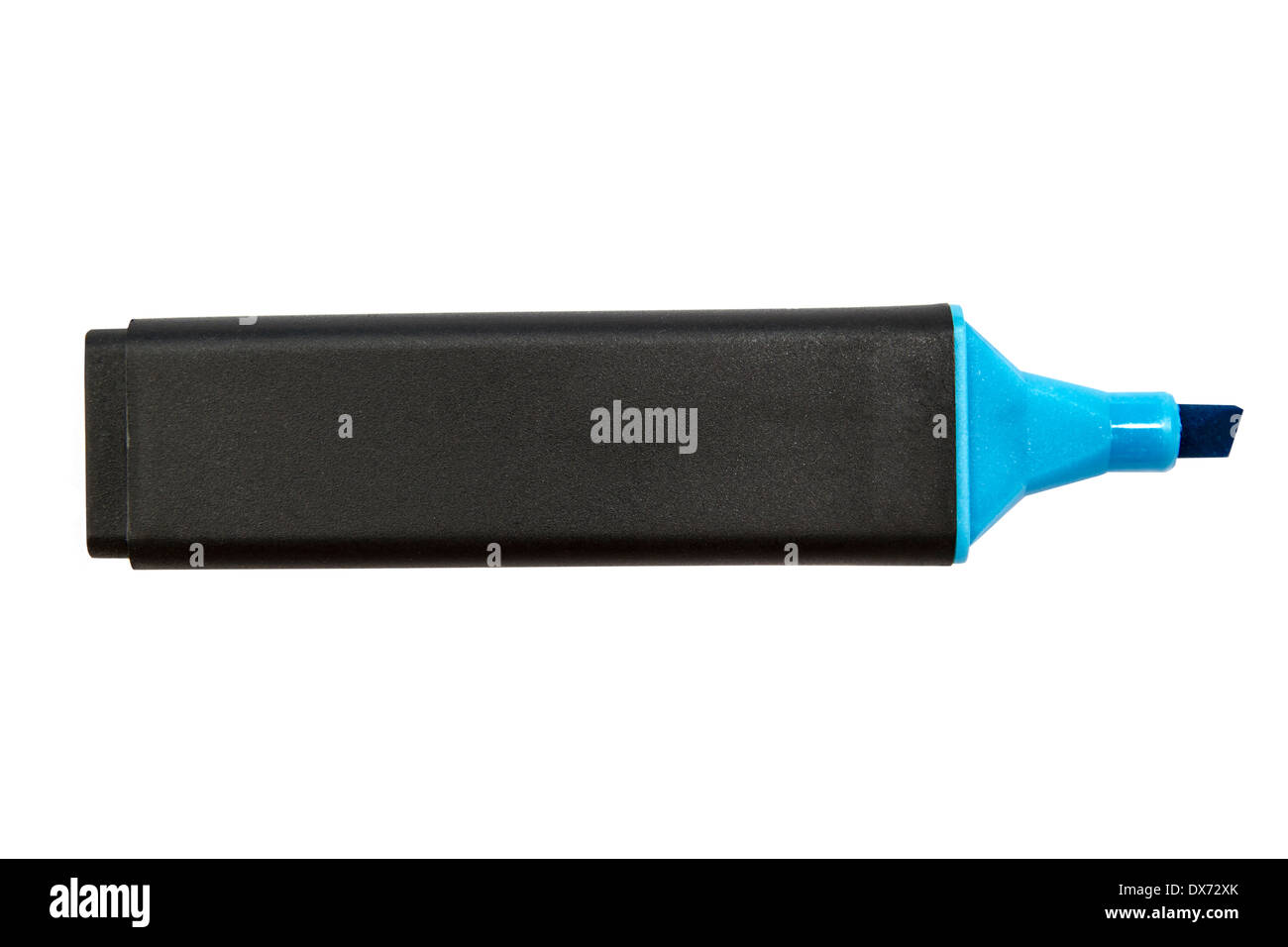 Blue highlighter isolated on white background Stock Photo - Alamy