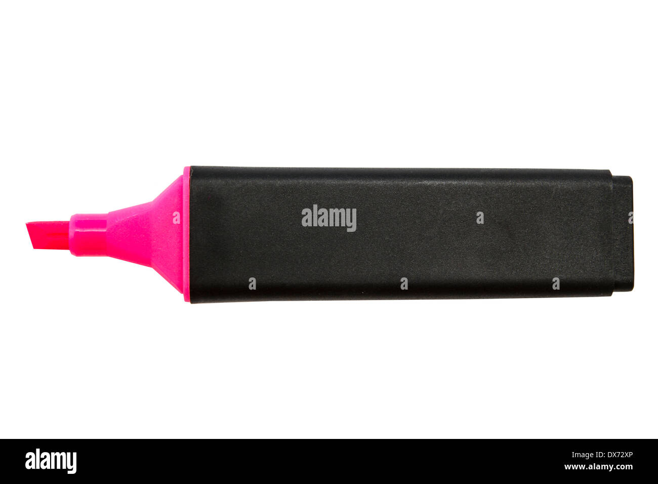Pink highlighter isolated on white background Stock Photo - Alamy