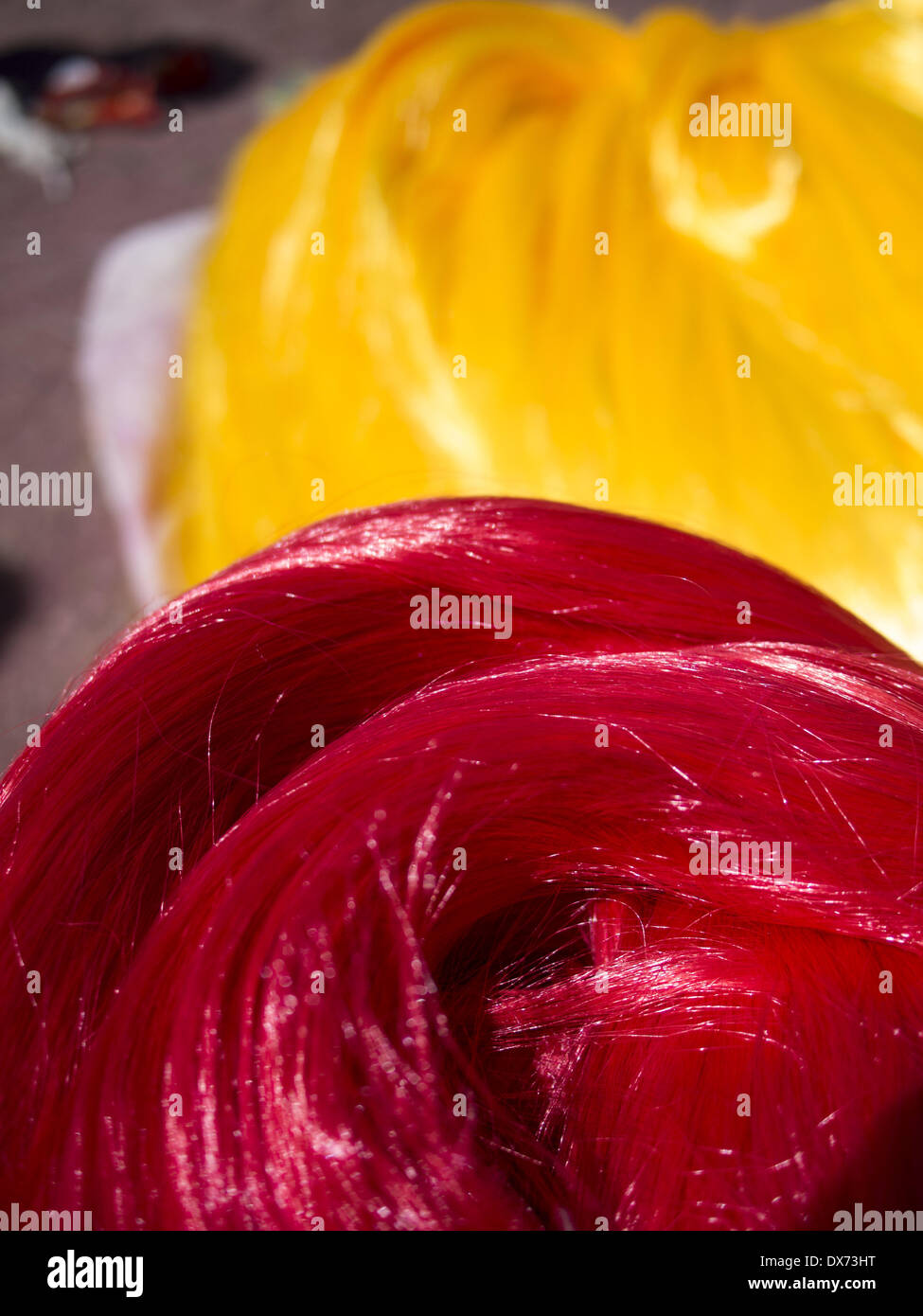 March 3, 2013 - Jodhpur, Rajasthan, 00 - Dying threads for clothing use ...