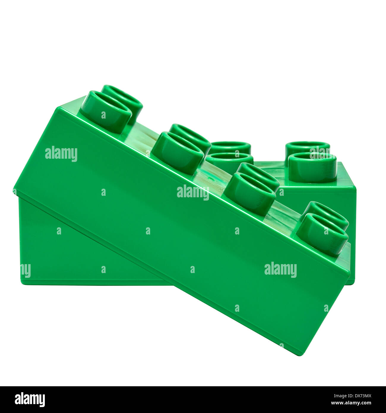 Green building block isolated on white Stock Photo - Alamy