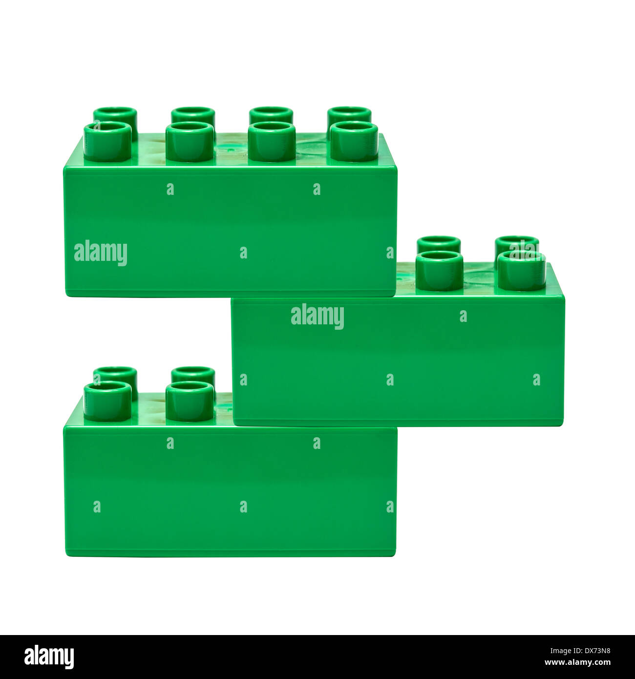 Green building block isolated on white Stock Photo - Alamy