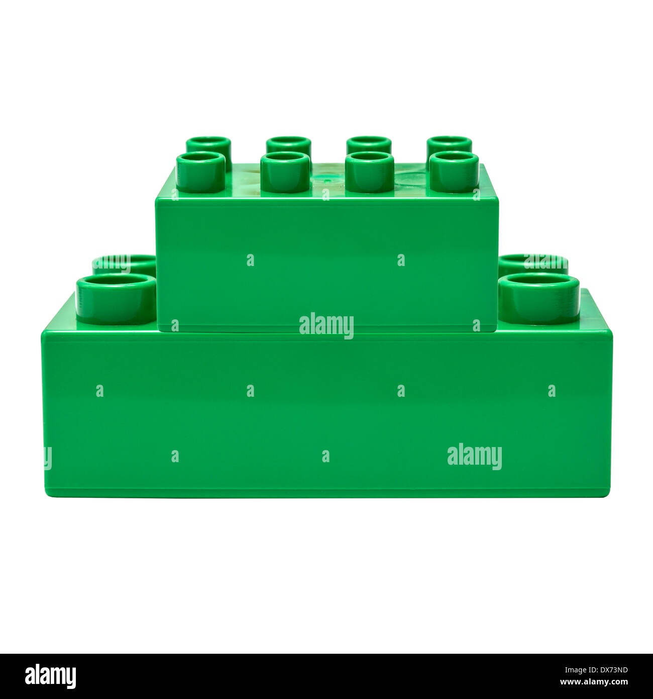 Green building block isolated on white Stock Photo - Alamy