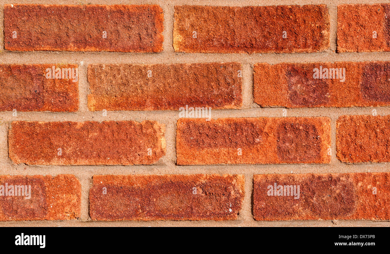 Red brick wall with brown-grey pointing, landscape, medium close Stock ...