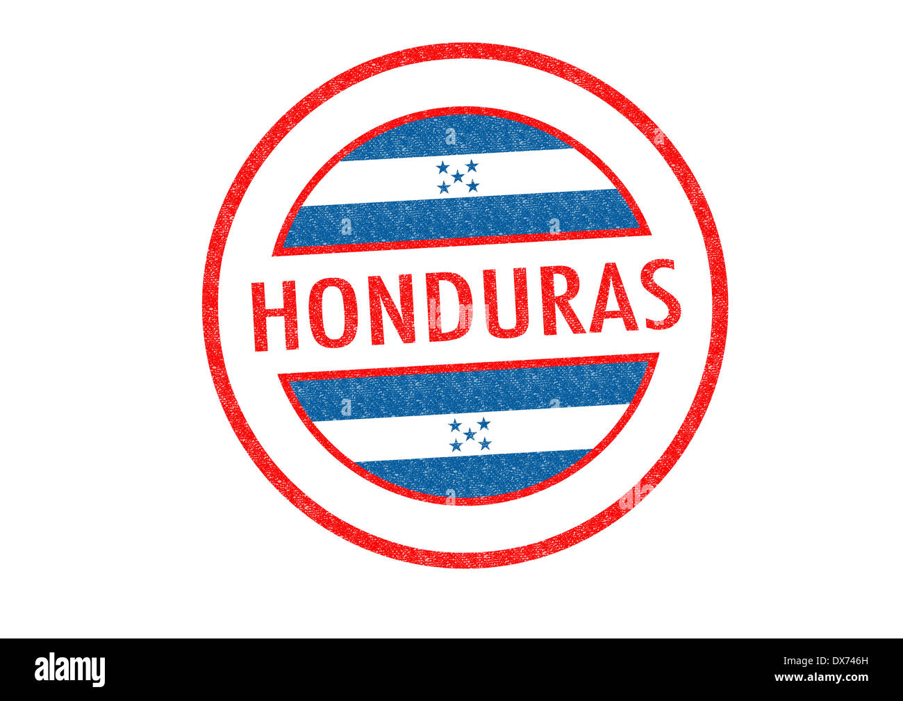 Passport-style HONDURAS rubber stamp over a white background Stock ...