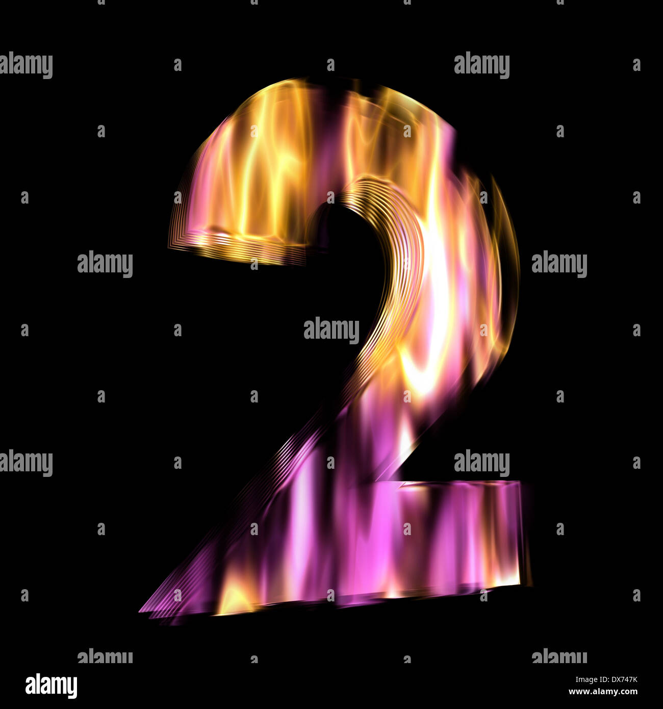 Flaming number 2 hi-res stock photography and images - Alamy