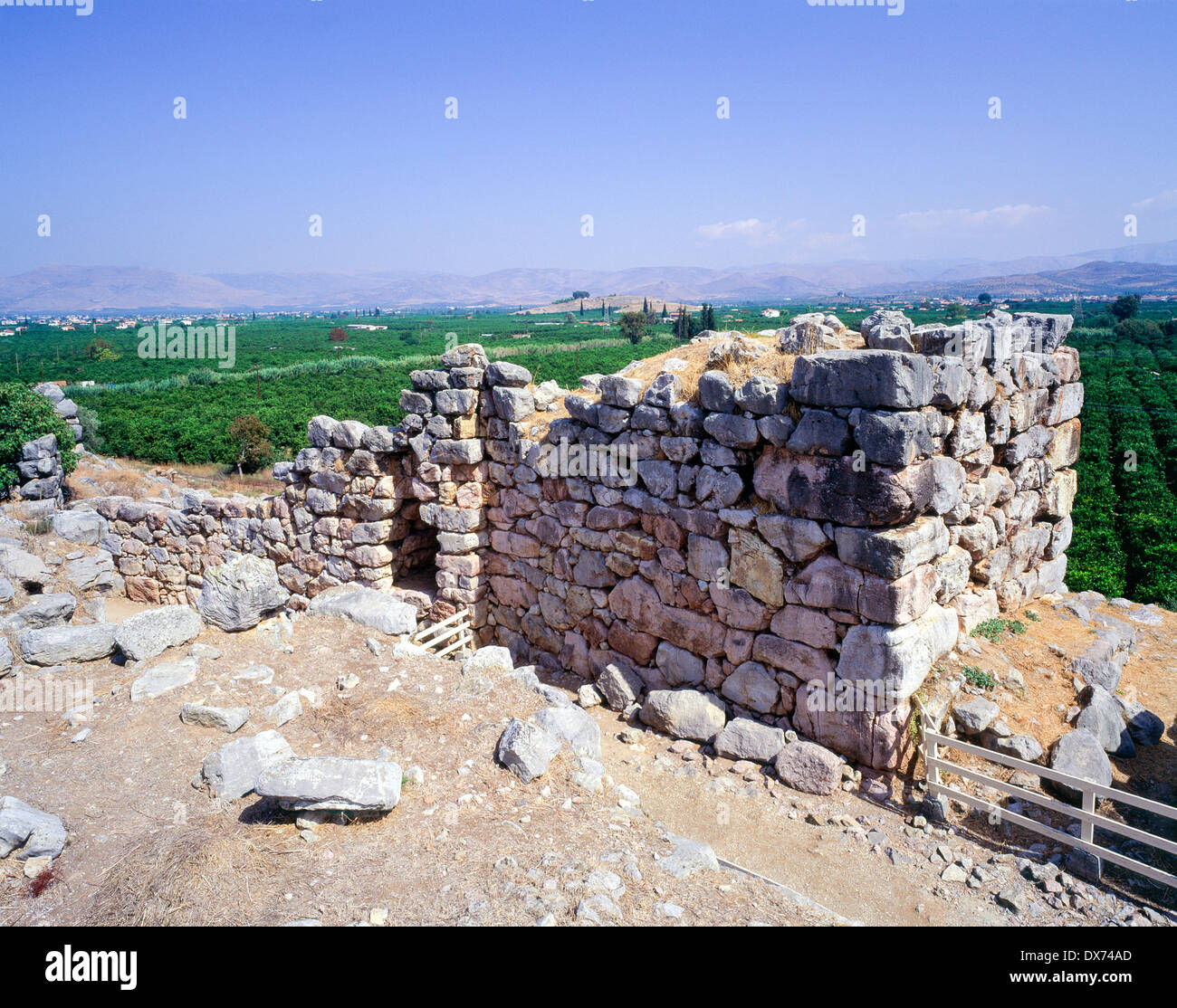 Ancient Tiryns massive walls Argolis Peloponnese Greece Stock Photo - Alamy