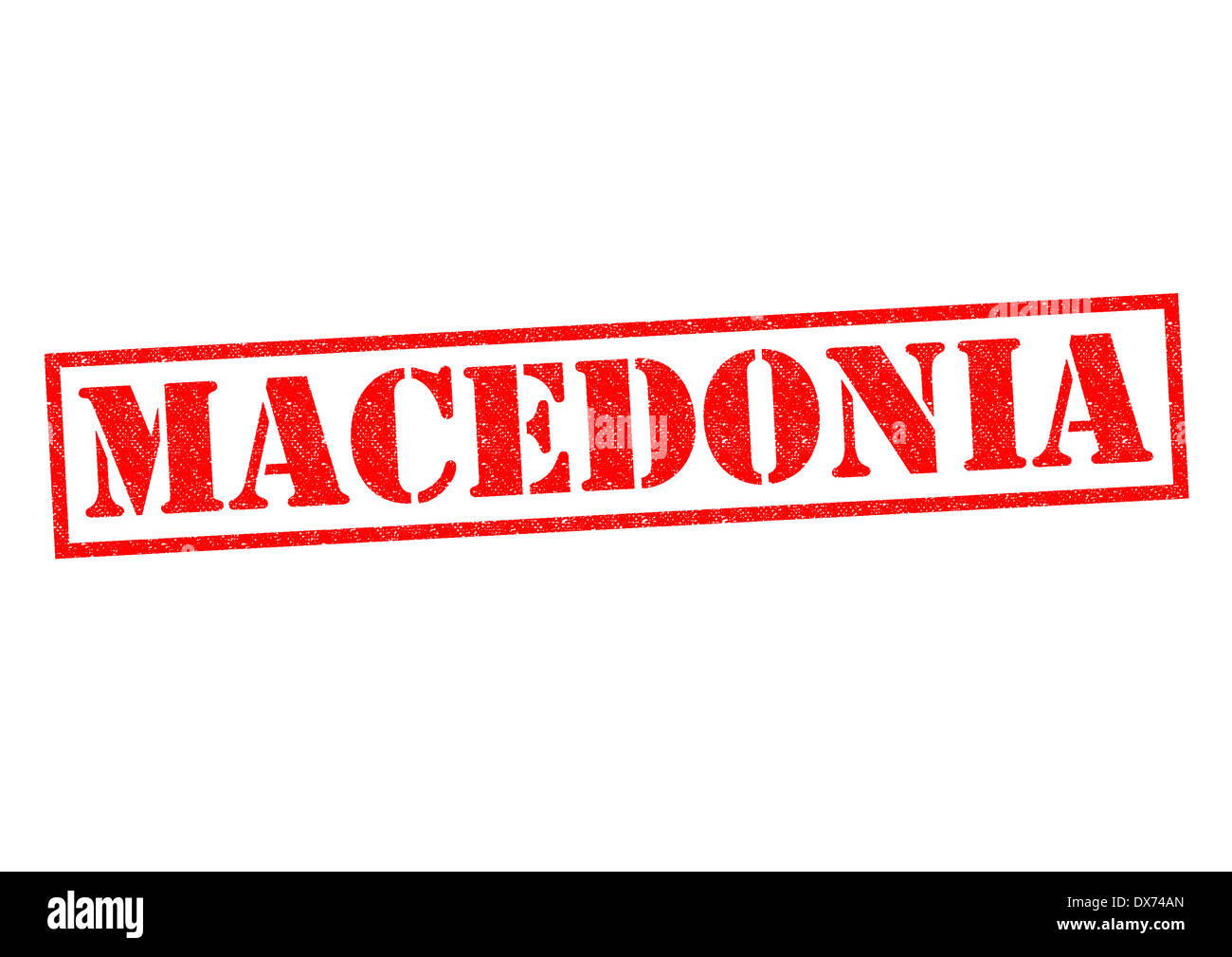 MACEDONIA Rubber Stamp over a white background Stock Photo - Alamy