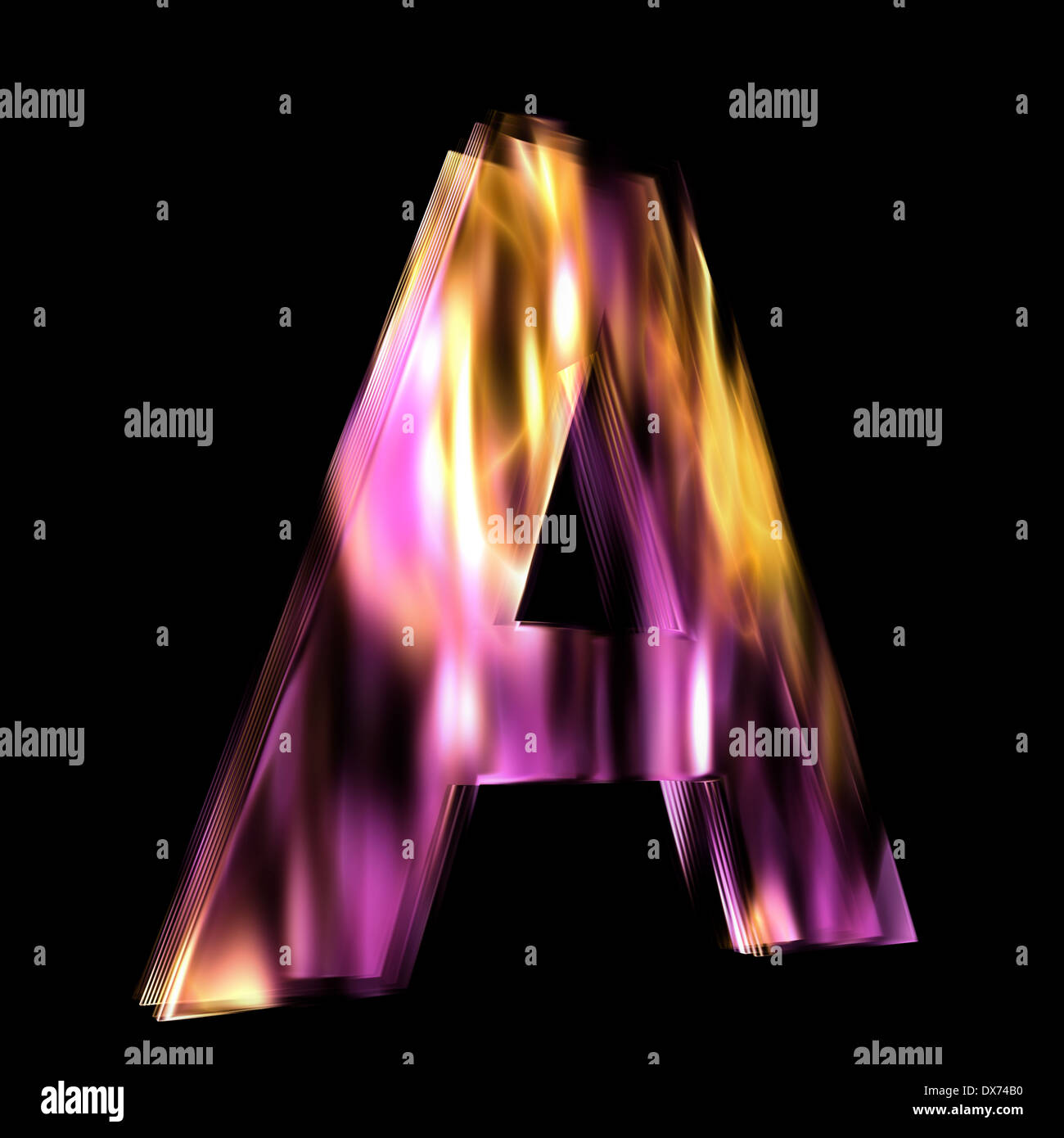Capital letters alphabet fire flames hi-res stock photography and ...