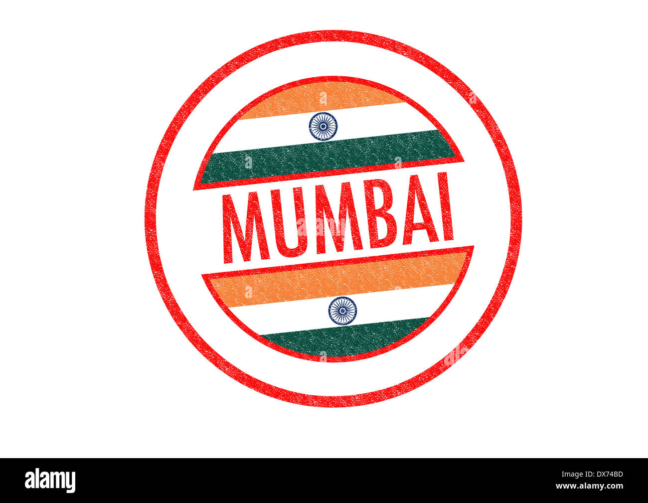 Passport-style MUMBAI (India) rubber stamp over a white background ...