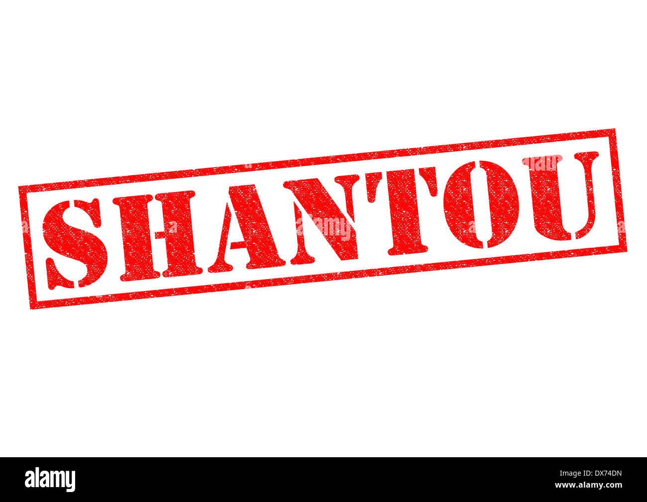 SHANTOU Rubber Stamp over a white background Stock Photo - Alamy