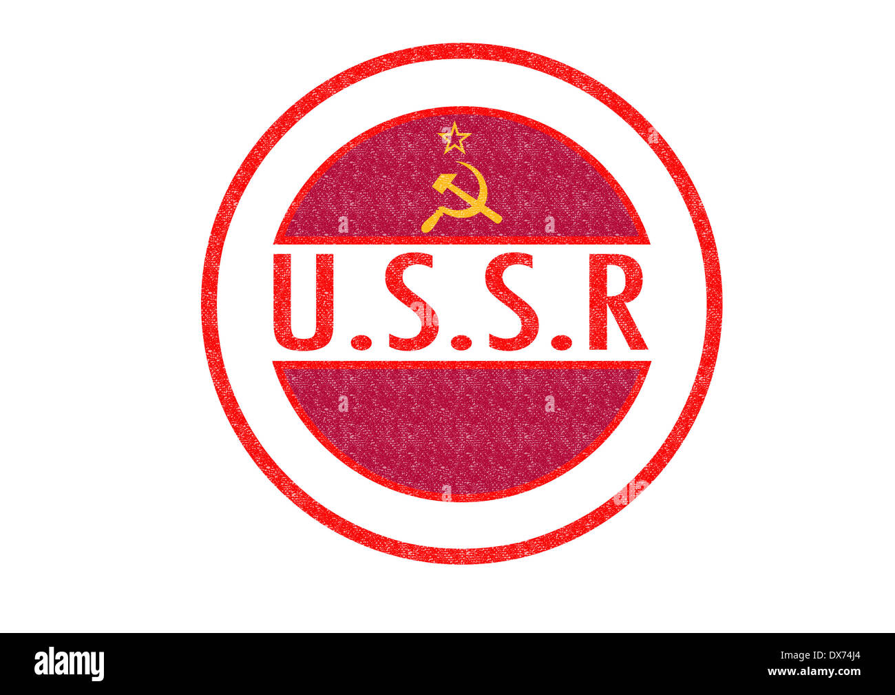 Passport-style U.S.S.R rubber stamp over a white background Stock Photo ...