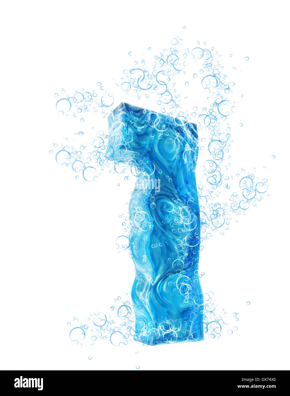 Liquid 3D Number Stock Photo - Alamy
