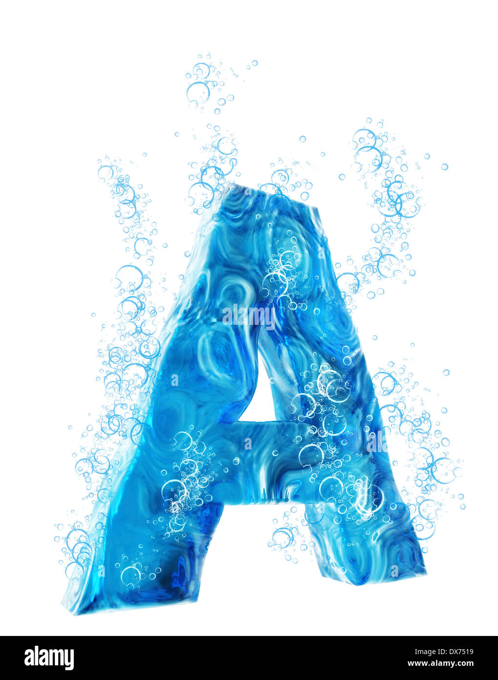 Liquid 3D Letter Stock Photo - Alamy