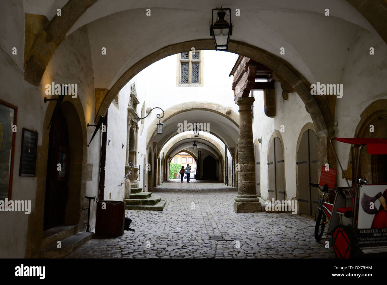 Arch Walkways Rothenburg Germany DE Franconia Bavaria Stock Photo - Alamy