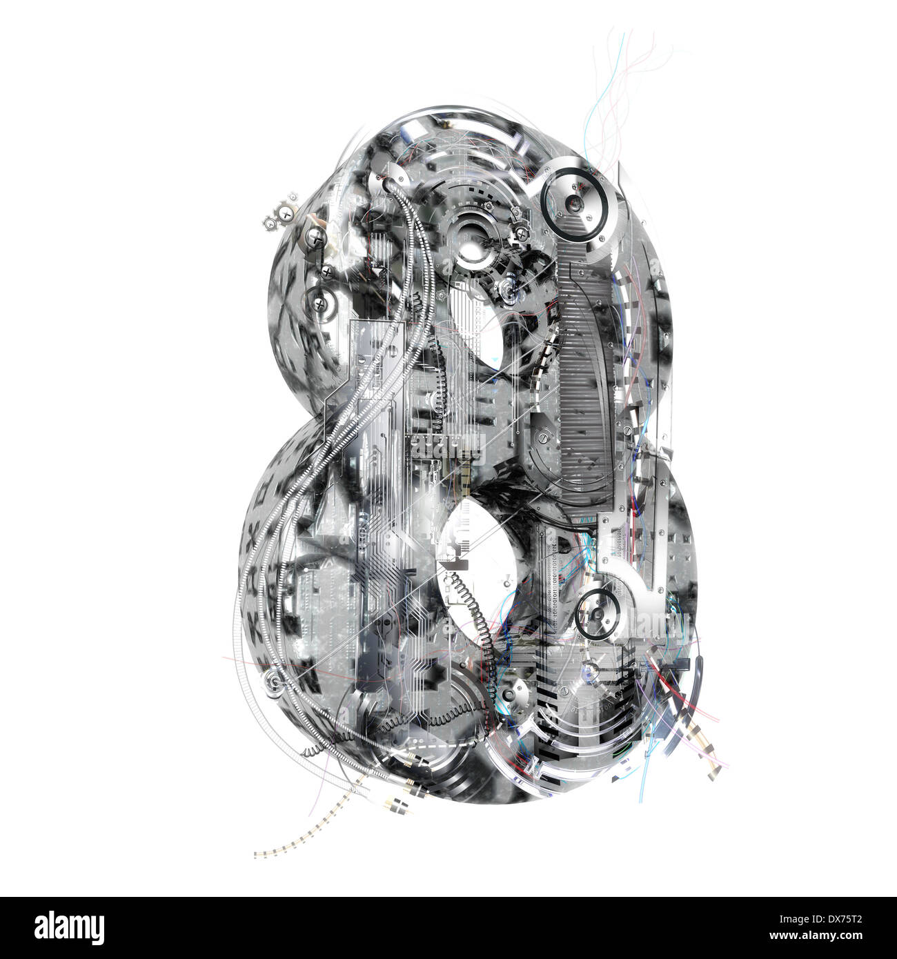 Industrial 3D Number Stock Photo - Alamy