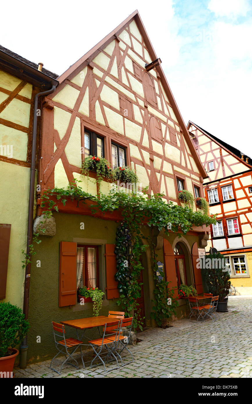 Cafe Ivy Rothenburg Germany DE Franconia Bavaria Stock Photo - Alamy