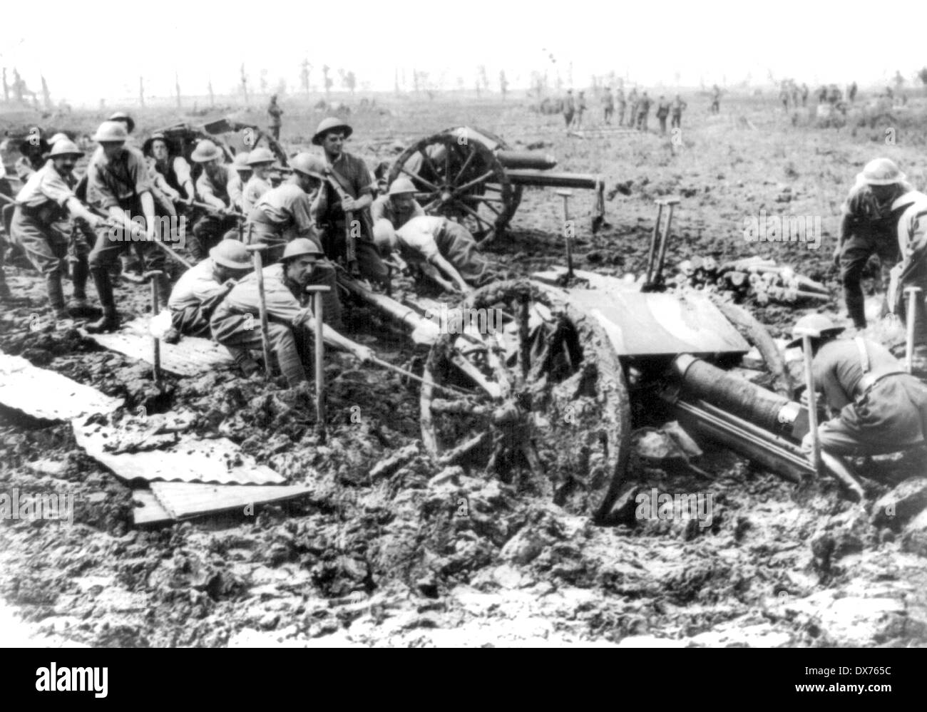 BATTLE OF PASSCHENDAELE July-November 1917 WW!: British troops Stock ...