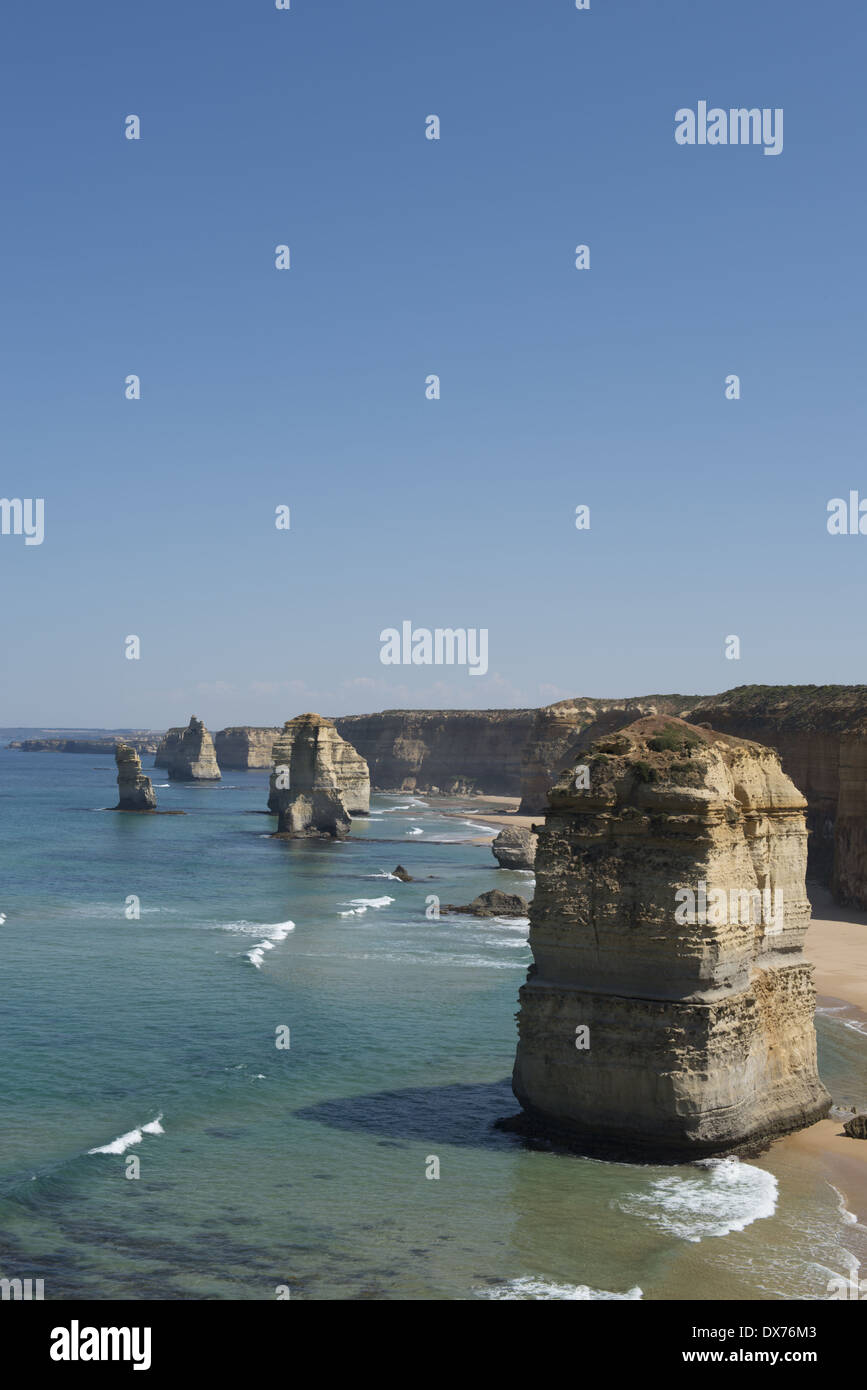 The Twelve Apostles. These limestone rock stacks have been formed by ...