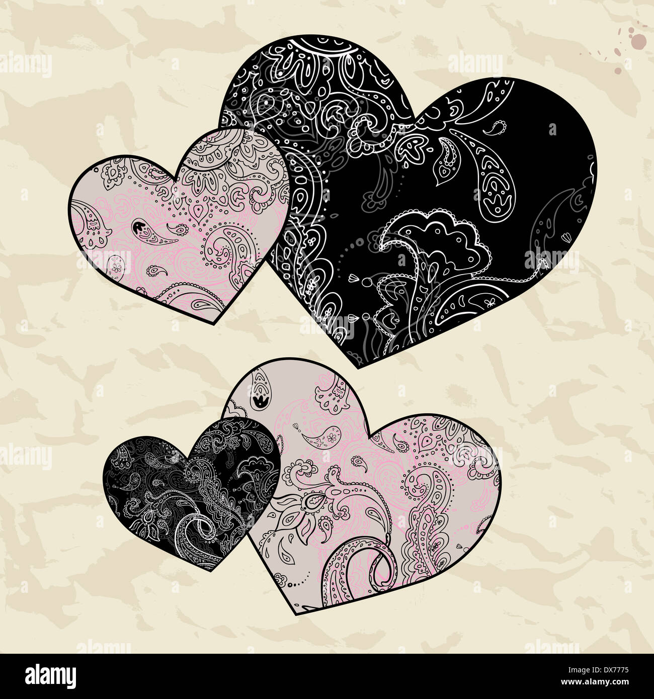 Heart illustration. Love. Vector background Stock Photo - Alamy