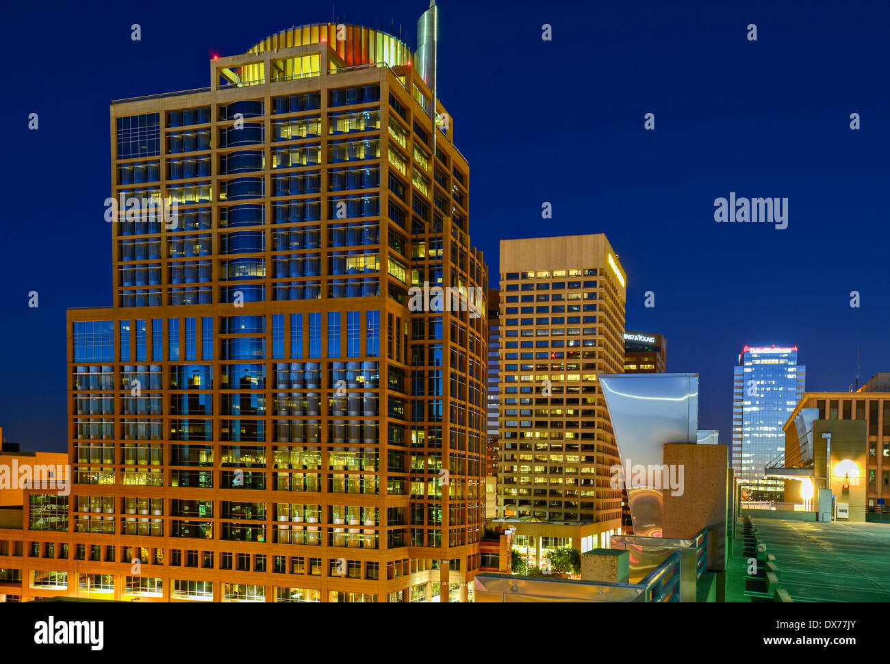 Long exposure photo of the a city street in downtown Phoenix, Arizona ...