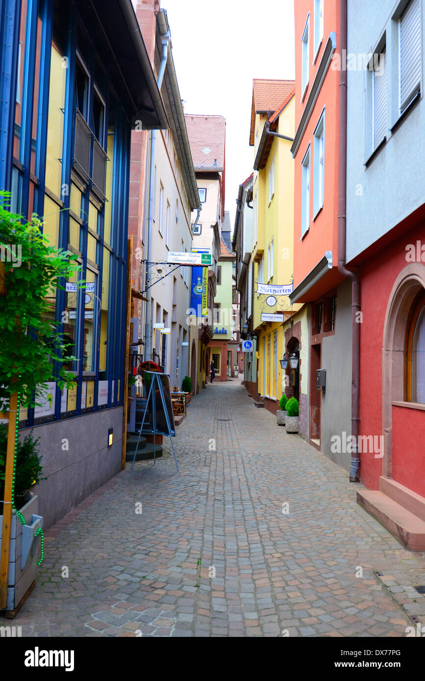 Street and Shops Wertheim Germany DE Europe Stock Photo - Alamy