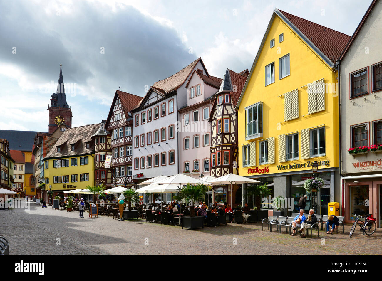 Wertheim germany de baden wurttemberg medieval hi-res stock photography ...