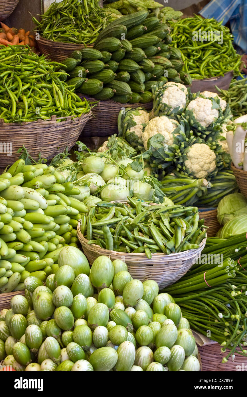 Asia, India, Karnataka, Belur, vegetables on the market Stock Photo - Alamy